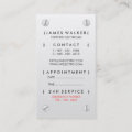 Electrician modern simple white electrical outlet appointment card | Zazzle