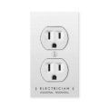 Electrician modern simple white electrical outlet appointment card | Zazzle