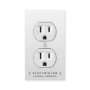 Electrician modern simple white electrical outlet appointment card | Zazzle