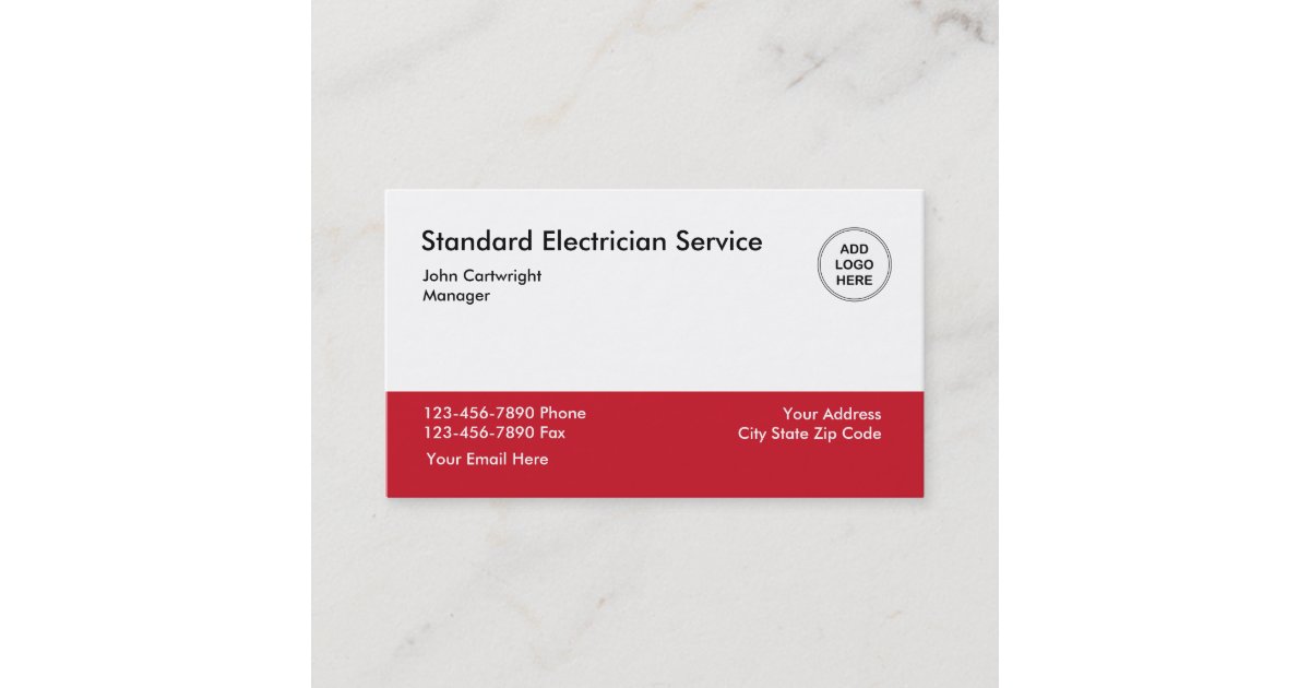 Electrician Service Business Card | Zazzle