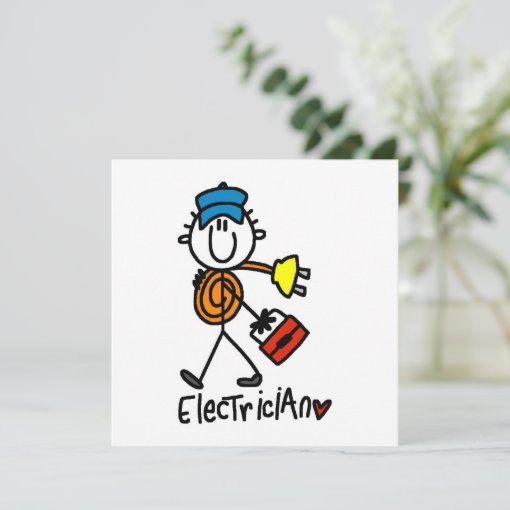 Electrician Stick Figure | Zazzle