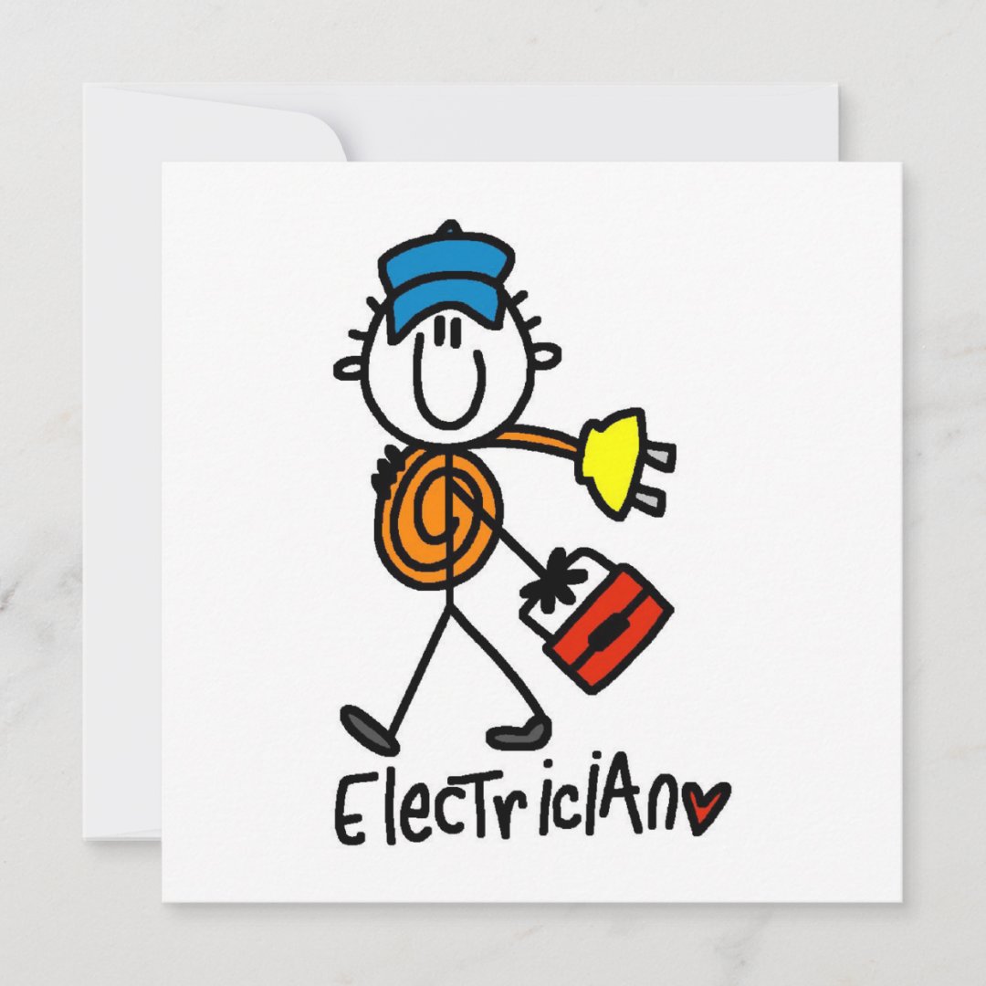 Electrician Stick Figure | Zazzle