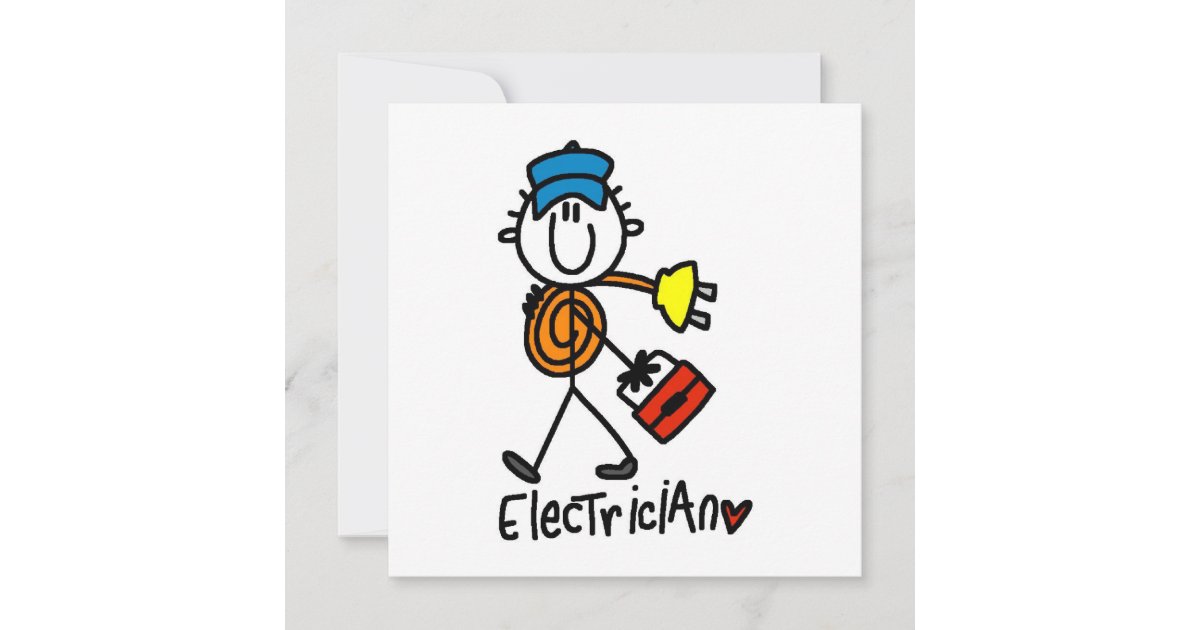 Electrician Stick Figure | Zazzle