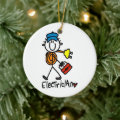Electrician Stick Figure Ceramic Ornament | Zazzle