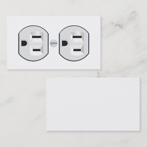Electrician's outlet business card design | Zazzle