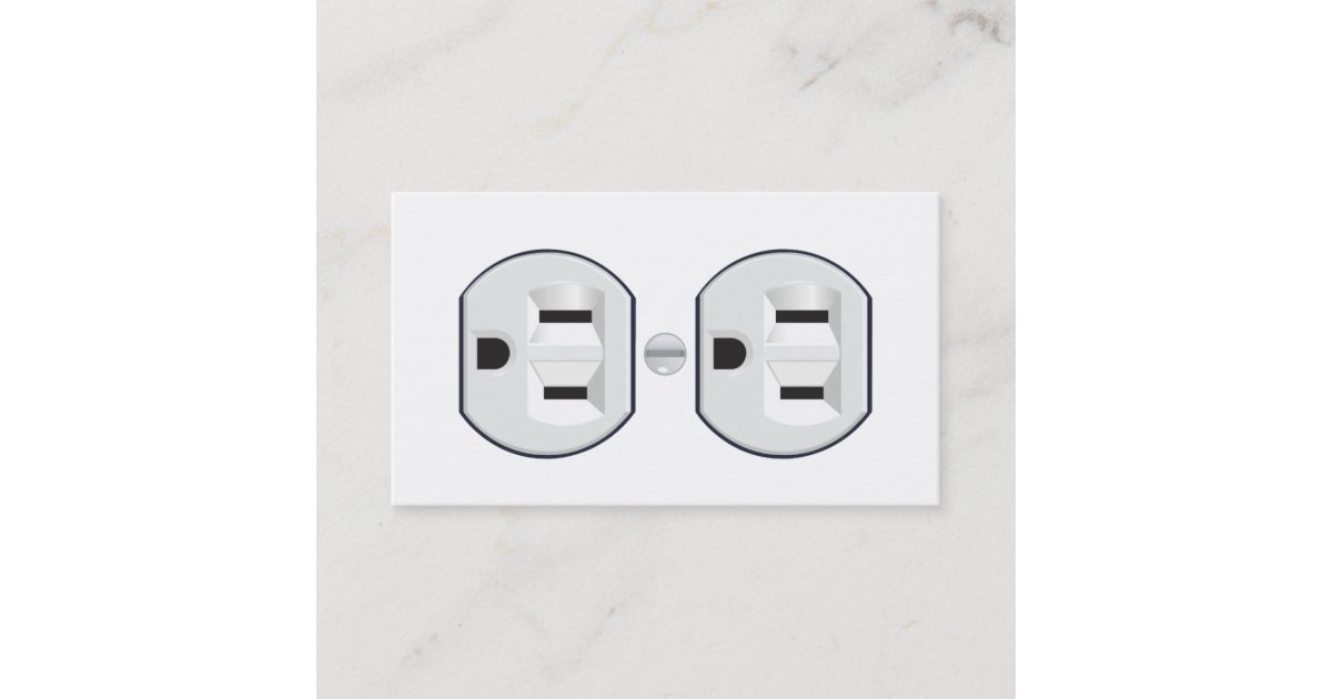 Electrician's outlet business card design | Zazzle