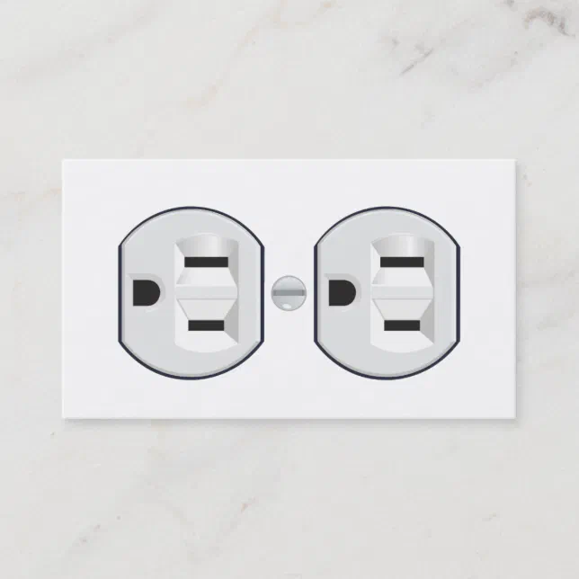 Electrician's outlet business card design | Zazzle