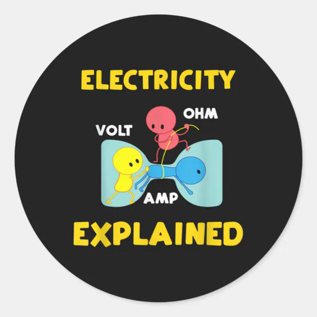 Electricity Explained Classic Round Sticker | Zazzle