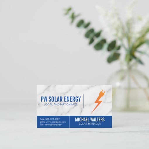 Electricity Power Logo Business Card | Zazzle