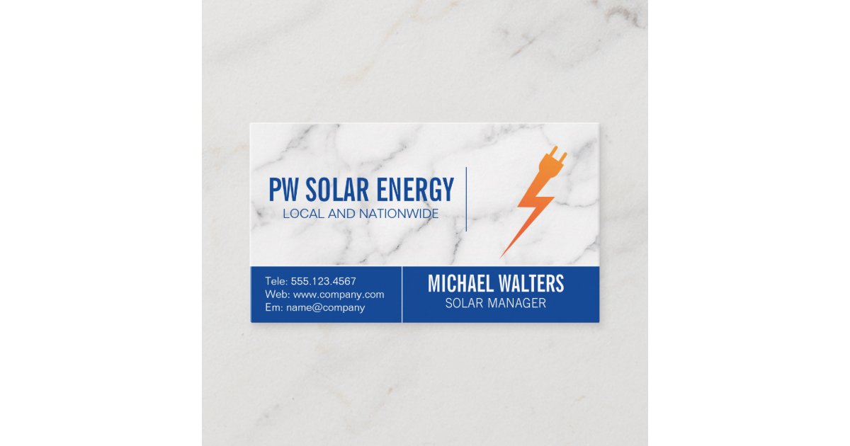 Electricity Power Logo Business Card | Zazzle