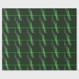 Electrocardiogram Waves Wrapping Paper | Zazzle