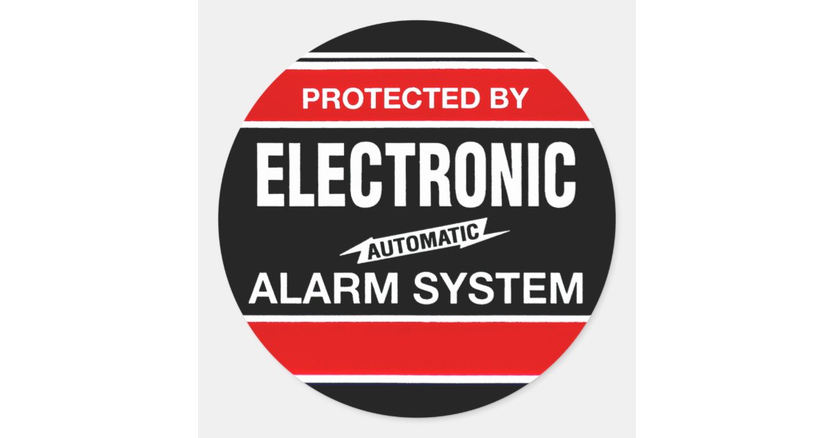 Electronic Alarm System Classic Round Sticker | Zazzle