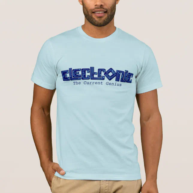 Electronic blue PCB style genius t-shirt | Zazzle