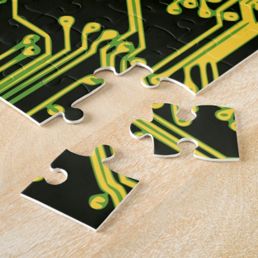 electronic circuit motif jigsaw puzzle | Zazzle