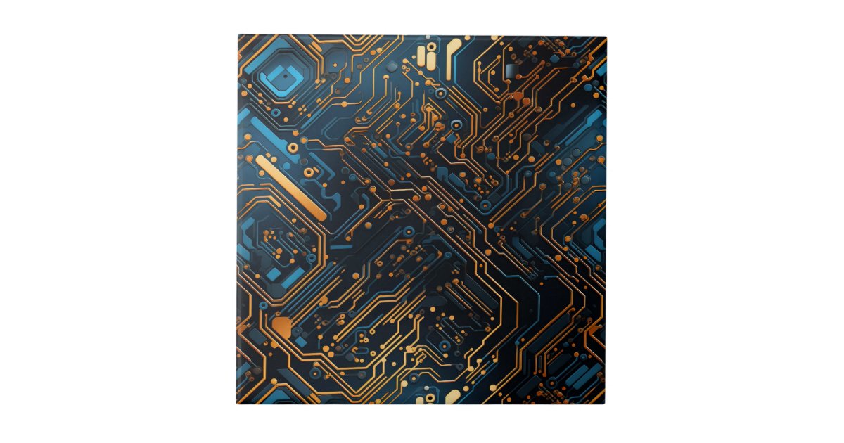 Electronic Circuit Tile | Zazzle