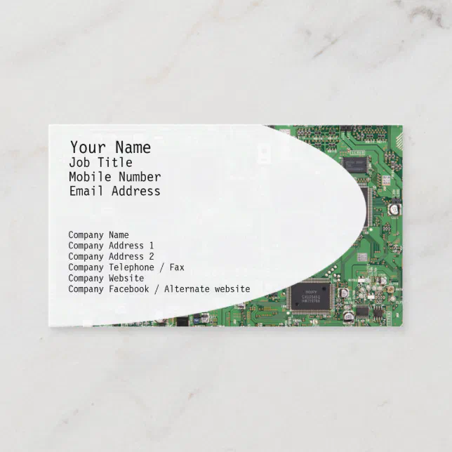 Electronic Circuits Business Card | Zazzle