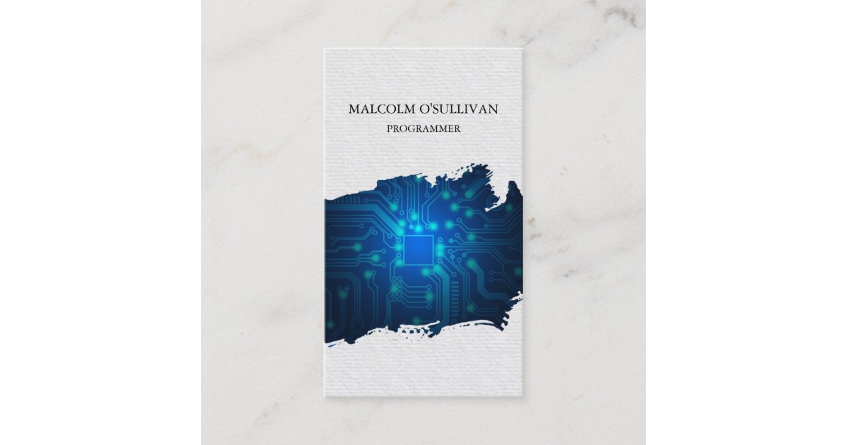Electronic Circuits Computer Programmer Business Card | Zazzle