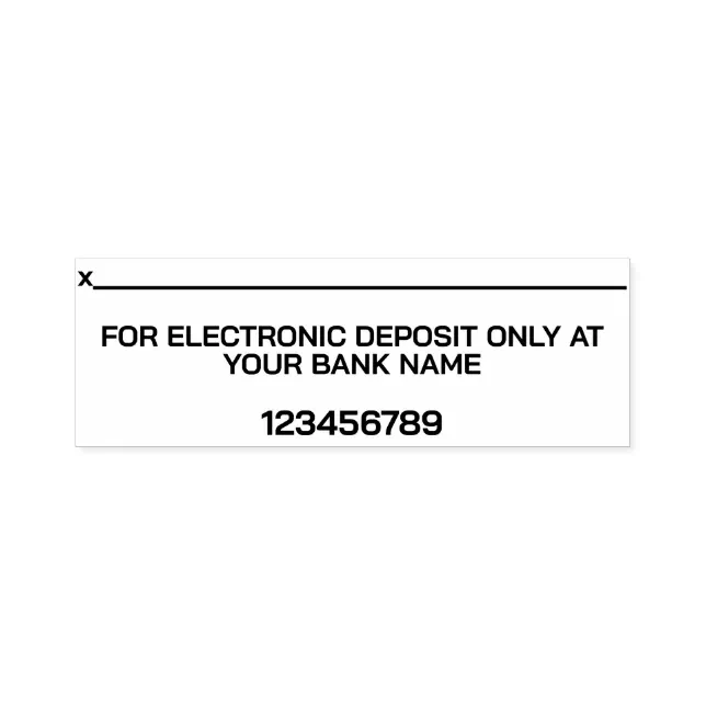 ELECTRONIC DEPOSIT ONLY PERSONAL BANK ENDORSEMENT SELF-INKING STAMP ...