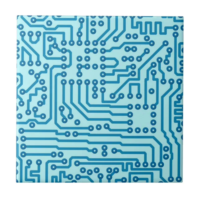 Electronic Digital Circuit Board Ceramic Tile | Zazzle