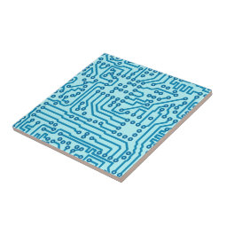 Electronic Digital Circuit Board Ceramic Tile | Zazzle