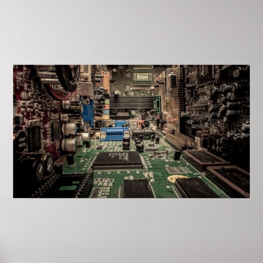 Electronic landscape poster | Zazzle.com