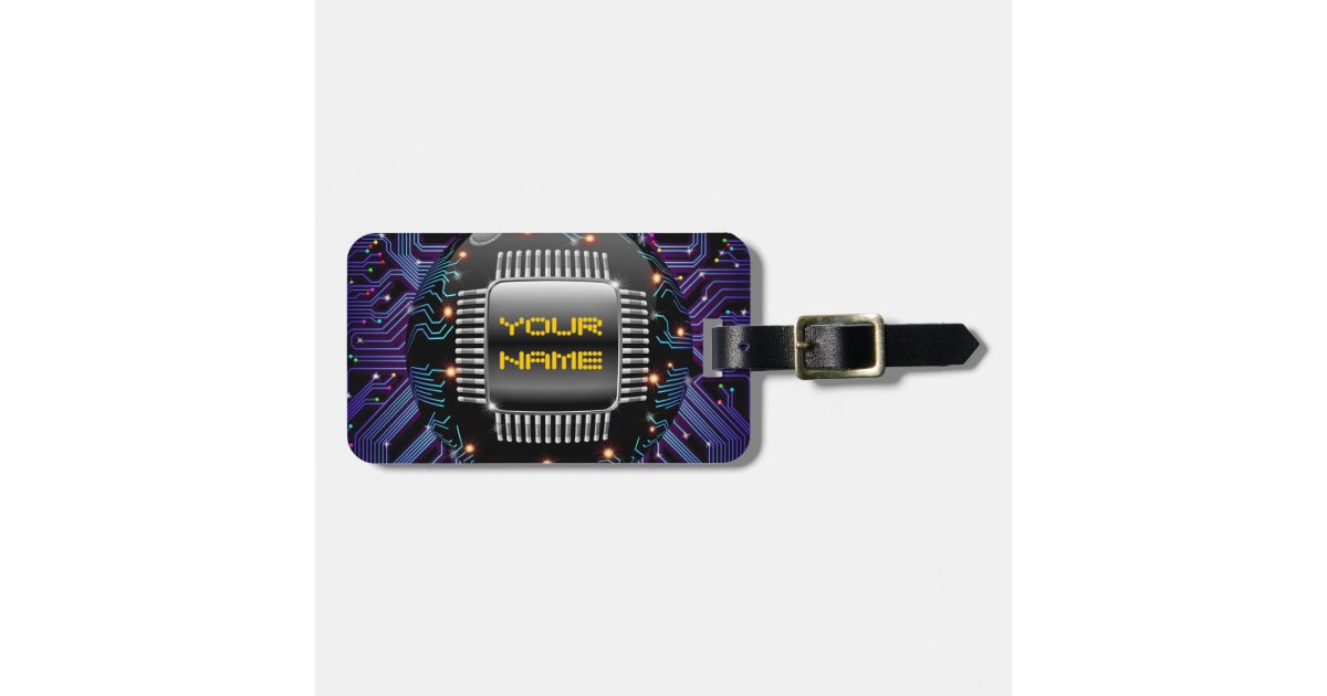 Electronic Motherboard Circuit Luggage Tag | Zazzle
