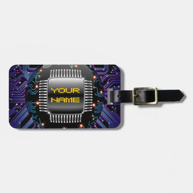 Electronic Motherboard Circuit Luggage Tag | Zazzle