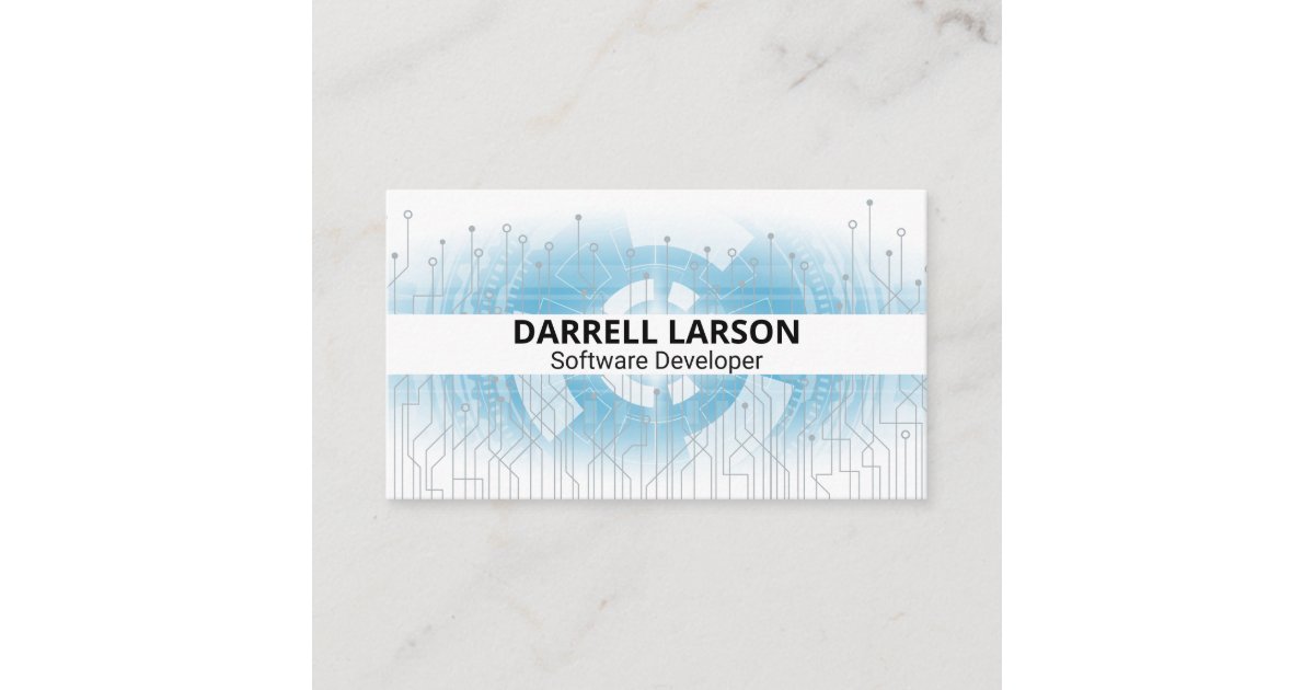 Electronic Nodes | Circuitry Tech Business Card | Zazzle