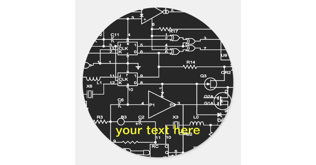 electronic project classic round sticker | Zazzle