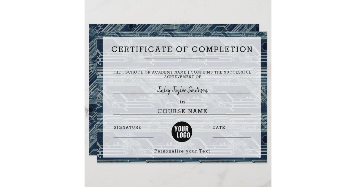 Electronics & Engineer Certificate of Completion | Zazzle
