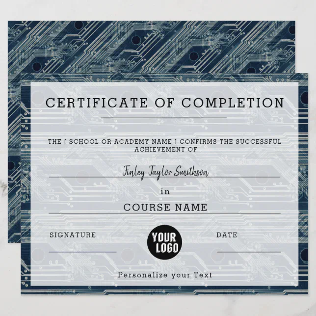 Electronics & Engineer Certificate of Completion | Zazzle