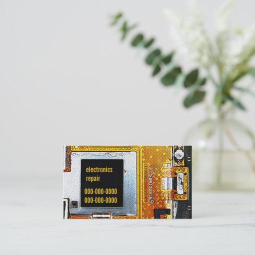 Electronics repair business card template | Zazzle