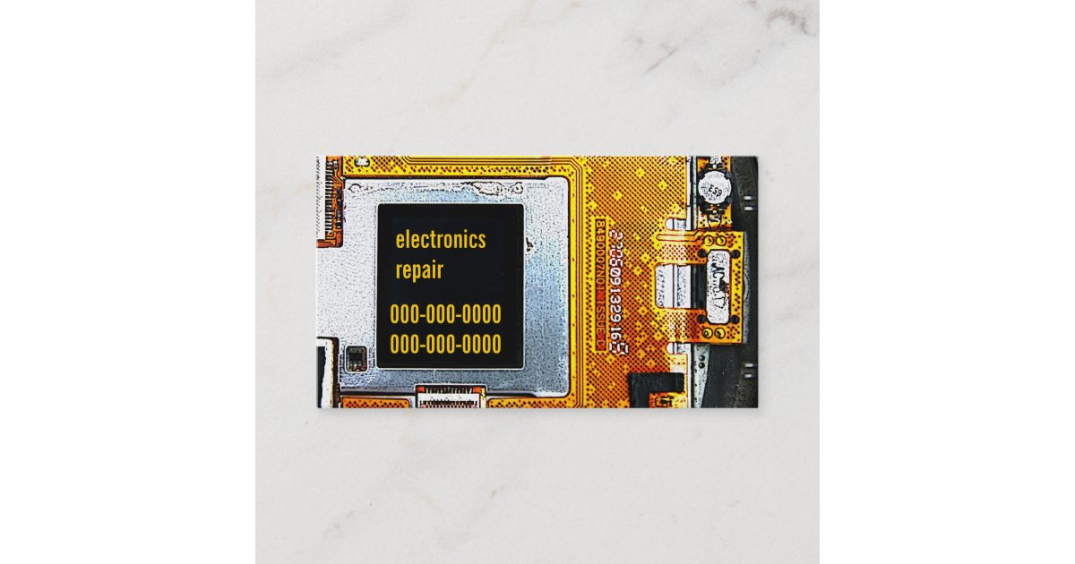 Electronics repair business card template | Zazzle