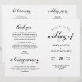 Elegance Classy Wedding Ceremony foldable program | Zazzle