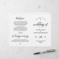 Elegance Classy Wedding Ceremony Foldable Program | Zazzle