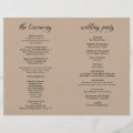Elegance Classy Wedding Ceremony Foldable Program | Zazzle