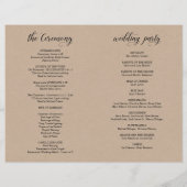 Elegance Classy Wedding Ceremony Foldable Program | Zazzle