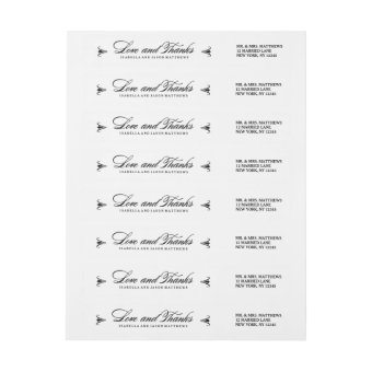 Elegance | Thank You Wraparound Address Label | Zazzle