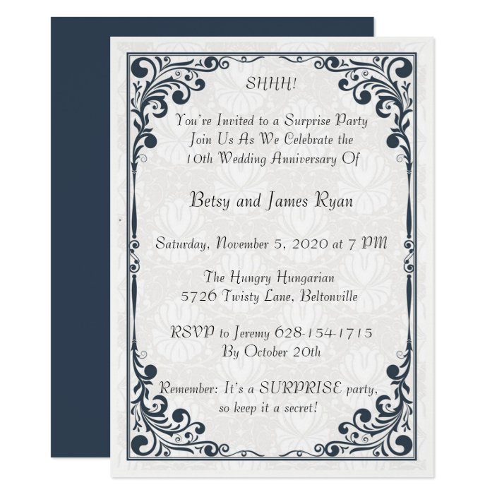 Elegant 10th Anniversary Celebration Invitation | Zazzle.com
