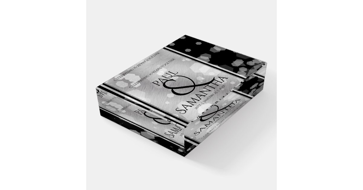Elegant 10th Tin Wedding Anniversary Paperweight | Zazzle