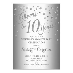 10 Year Anniversary Invitations | Zazzle