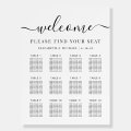 Elegant 12 Table Wedding Seating Chart Foam Board | Zazzle