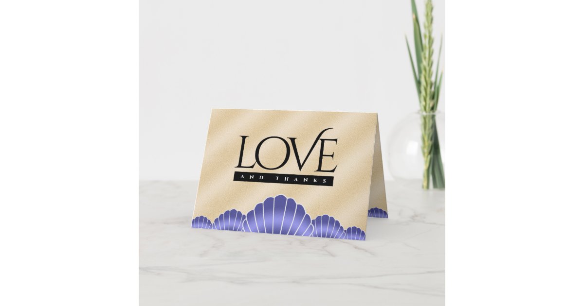 Elegant 17th Shells Wedding Anniversary Thank You Card | Zazzle