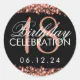 Elegant 18th Birthday Party Sparkles Rose Gold Classic Round Sticker ...