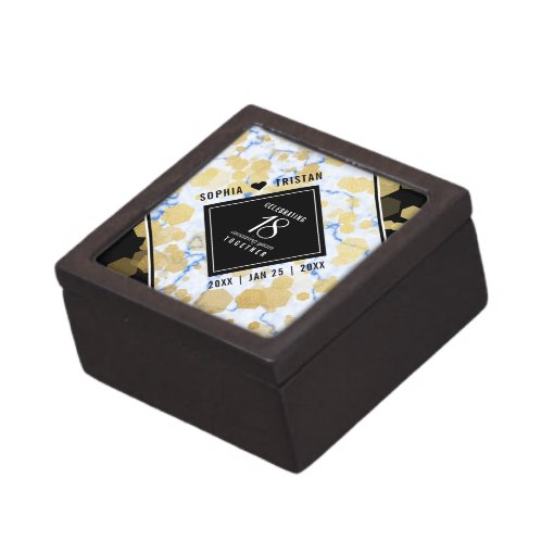 Elegant 18th Porcelain Wedding Anniversary Gift Box | Zazzle