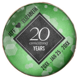 Elegant 20th Emerald Wedding Anniversary Chocolate Covered Oreo | Zazzle