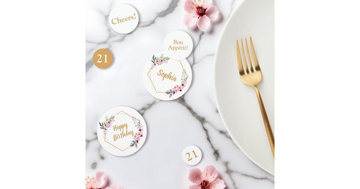 Elegant 21st Birthday Table Confetti | Zazzle