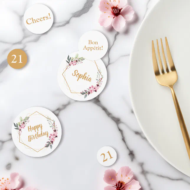 Elegant 21st Birthday Table Confetti | Zazzle