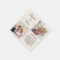 Elegant 2 Photo Simple Couple Fun Facts Wedding Napkins | Zazzle
