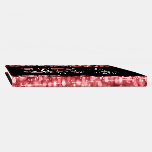 Elegant 30th Birthday Party Sparkles Red Guest Book | Zazzle